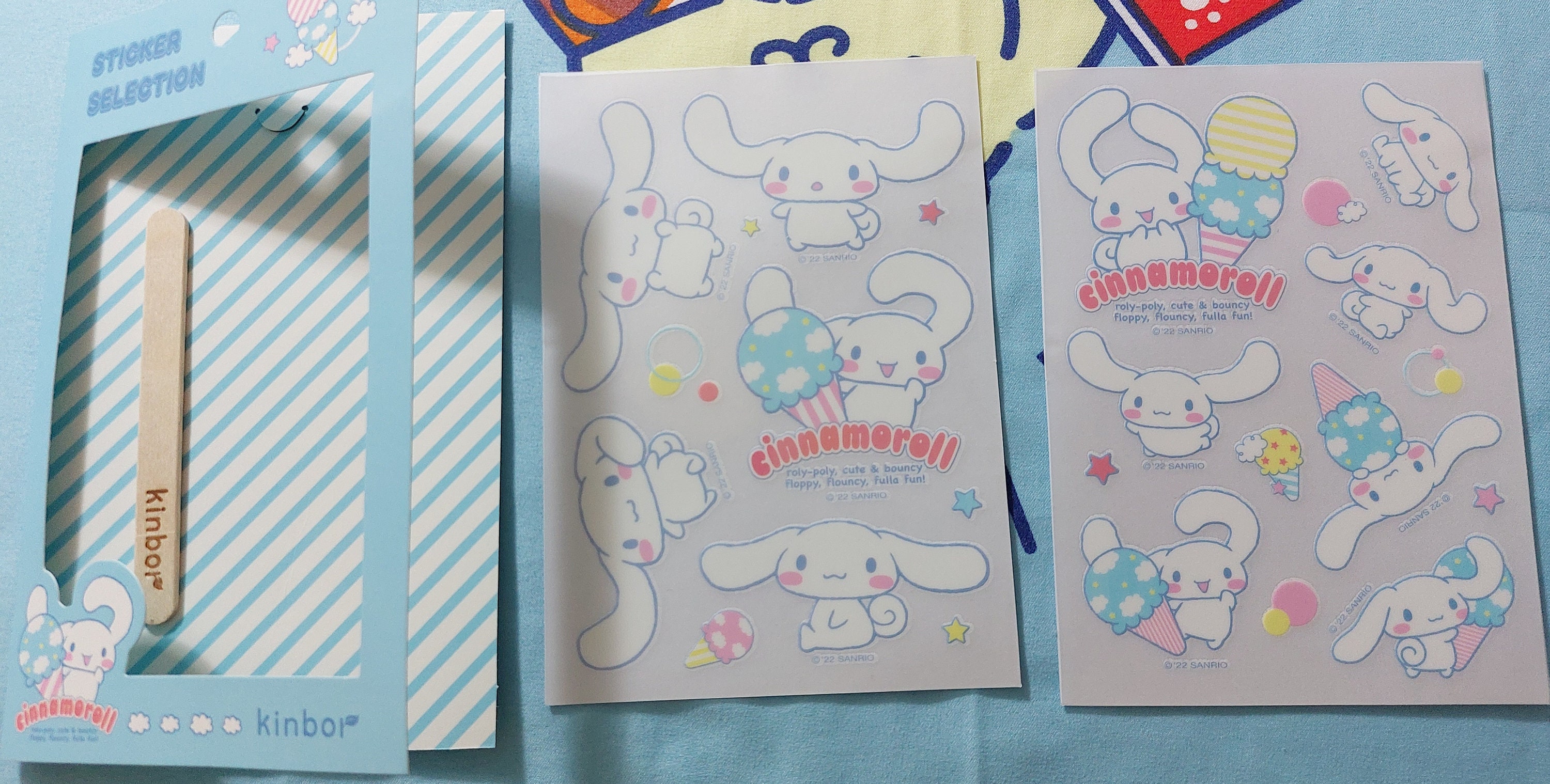 Cartoon Cinnamoroll Transfer Stickers Ice Cream or Apple Pattern 1 Pad ...