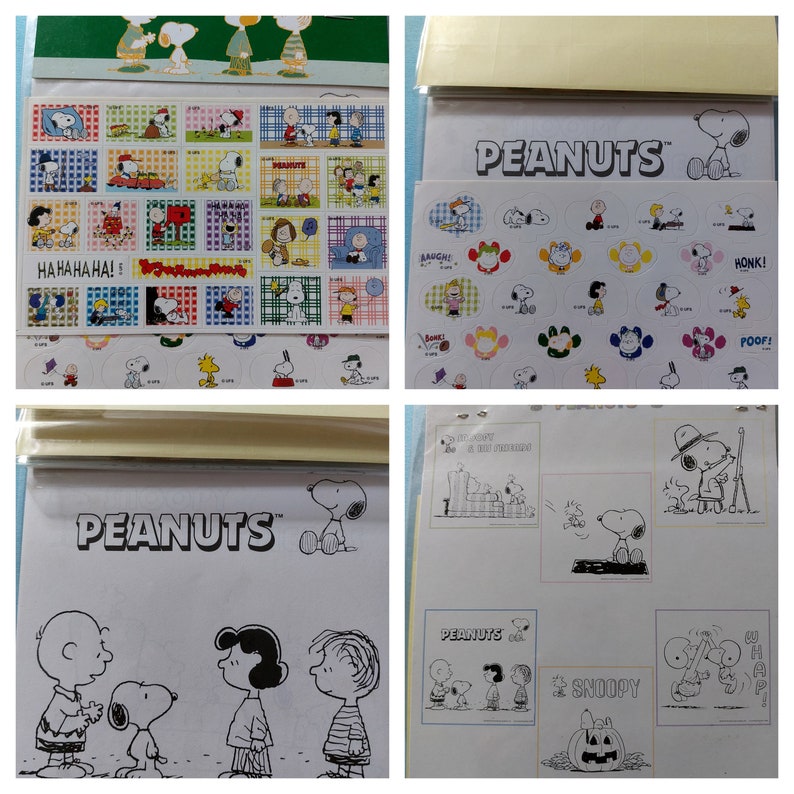 Snoopy & Woodstock His Friends Decoration DIY Coloring Sheets Stickers ...