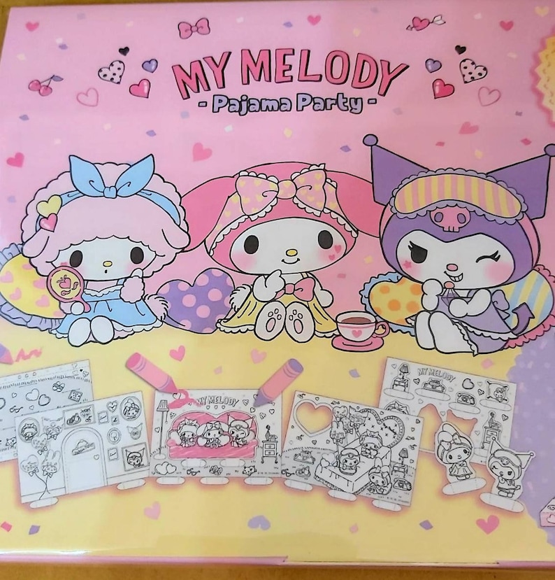 Kuromi DIY Coloring Paper Craft Set - Etsy