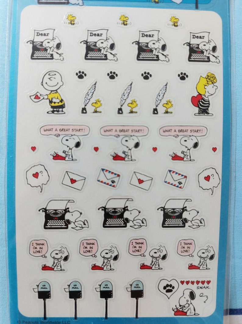 Letter School Pattern Snoopy & His Friends Decoration Stickers - Etsy