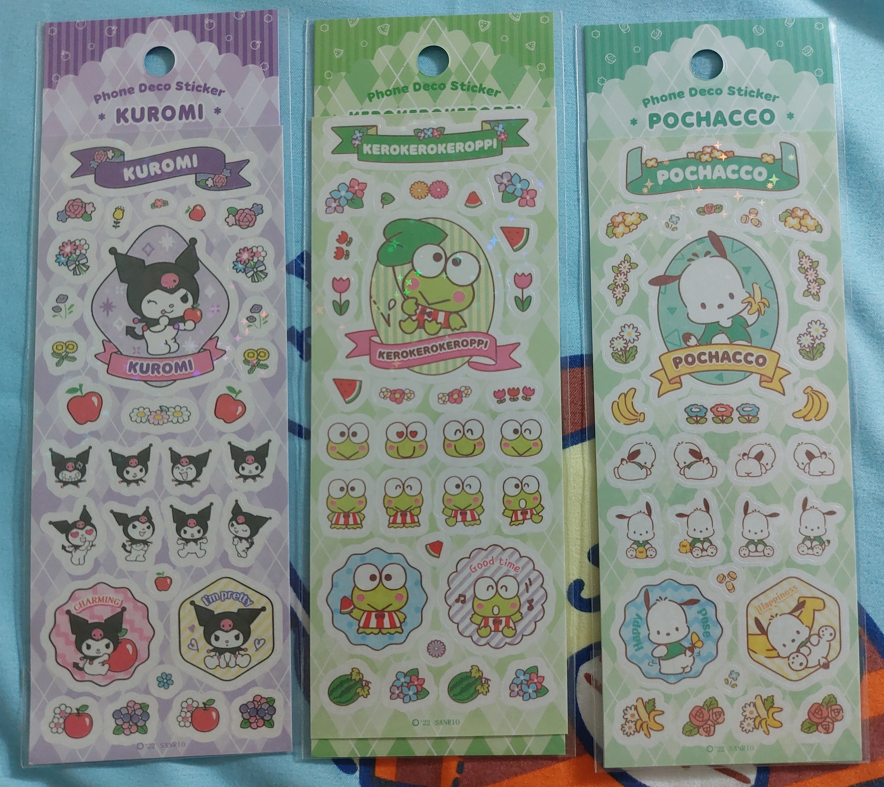 Pochacco Kuromi Keroppi Hello Kitty Melody Shine Stickers - Etsy