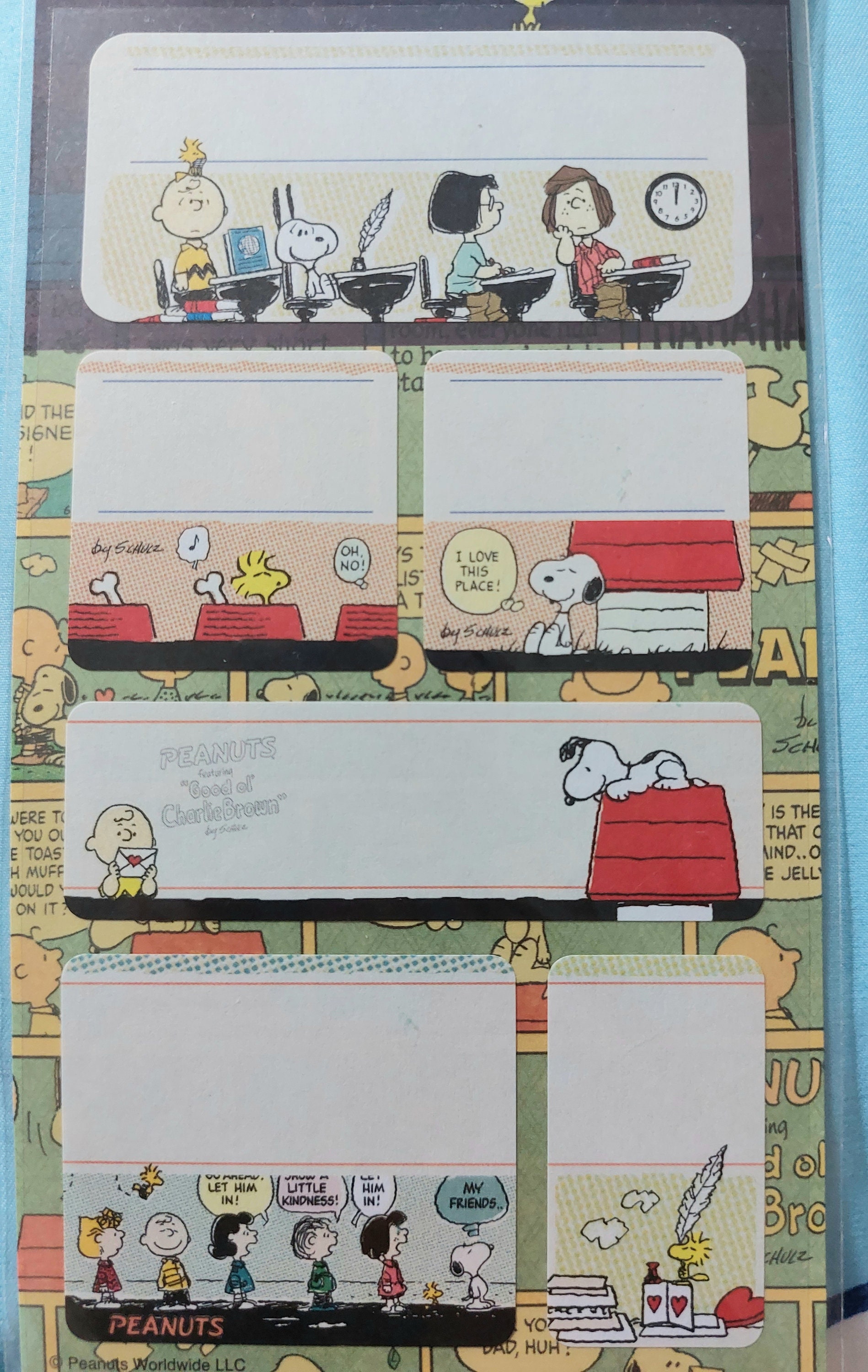 Letter School Pattern Snoopy & His Friends Decoration Stickers - Etsy