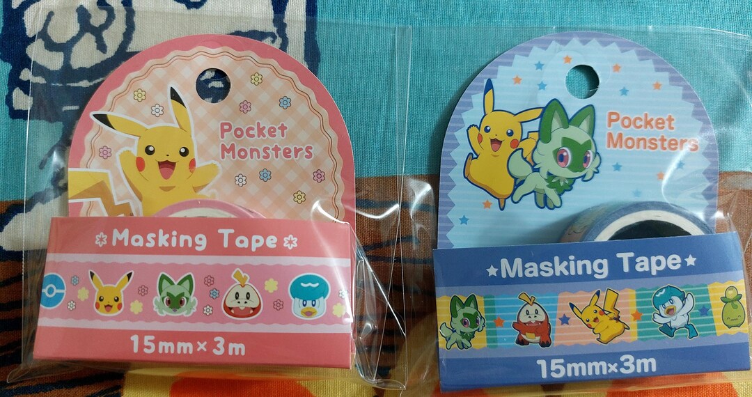 Pikachu Monster DIY Decoration Masking Paper Tape 15mm X 3m 2 Roll - Etsy