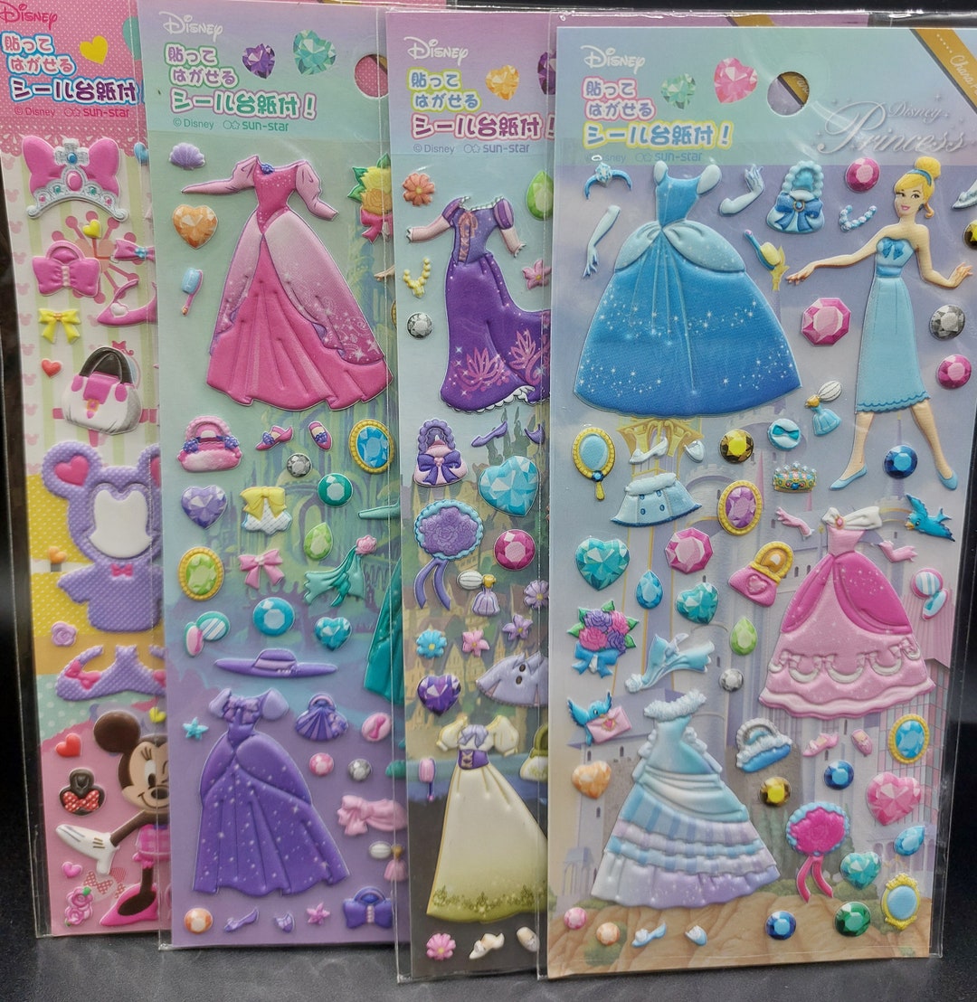Princess Minnie Changing Doll Dress-up Stickers - Etsy