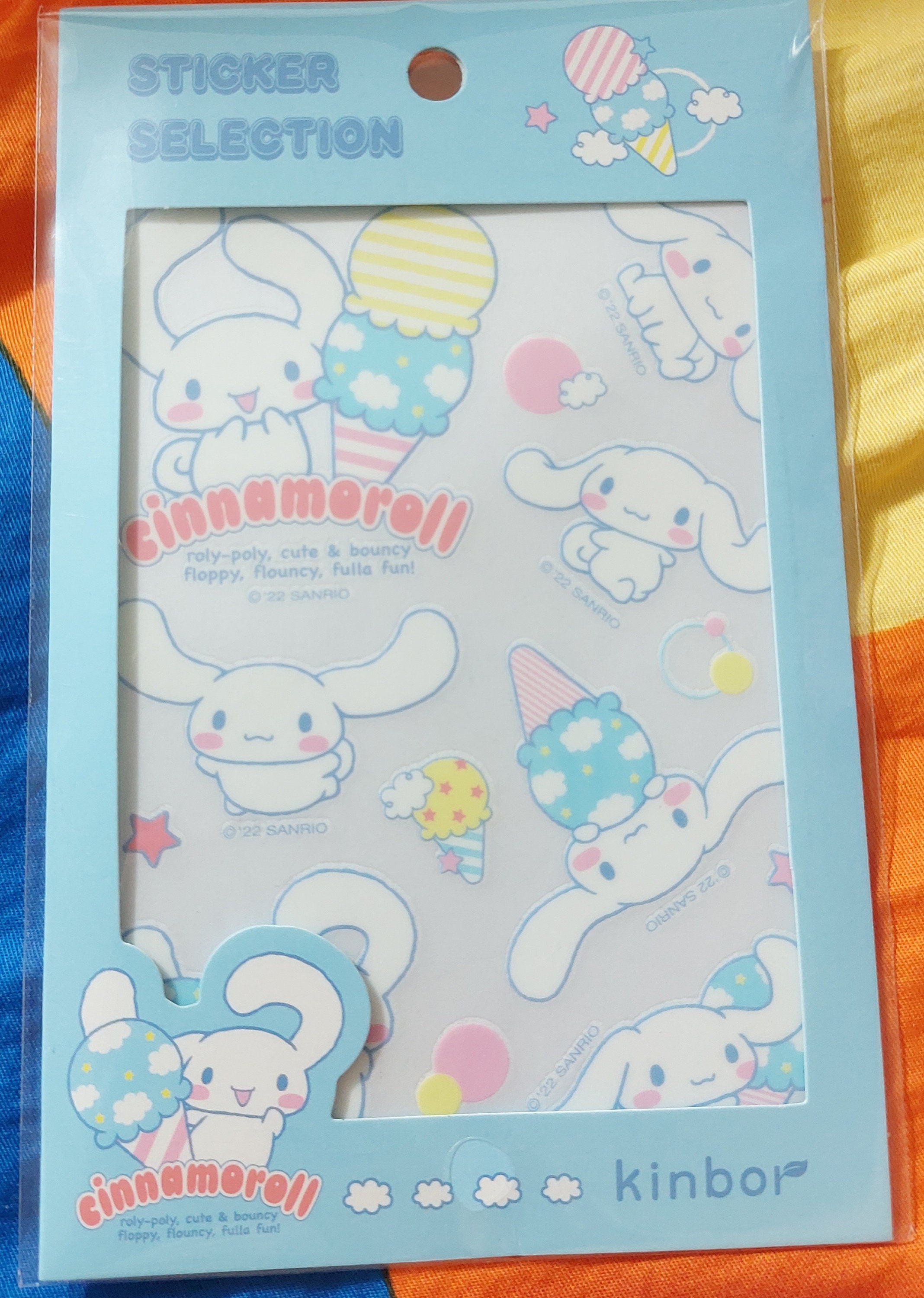 Cartoon Cinnamoroll Transfer Stickers Ice Cream or Apple Pattern 1 Pad ...