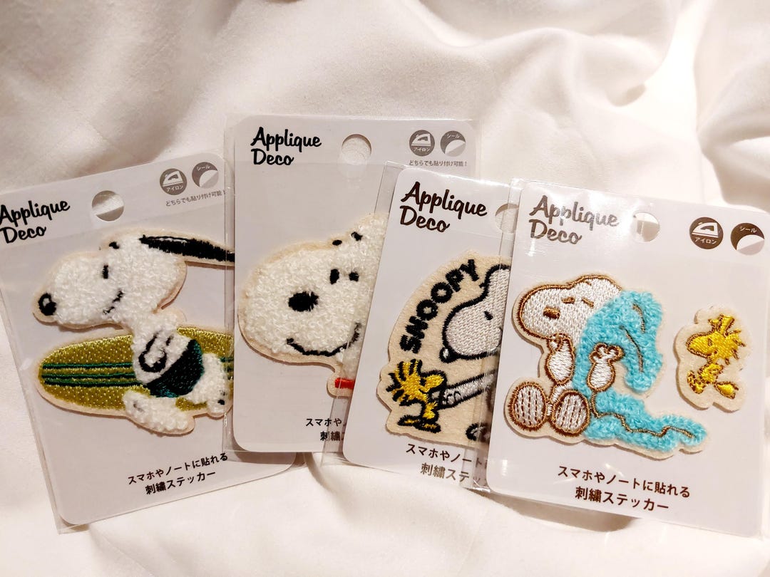 Applique Deco Snoopy & Woodstock Cloth Bag Phone Decoration Stickers ...