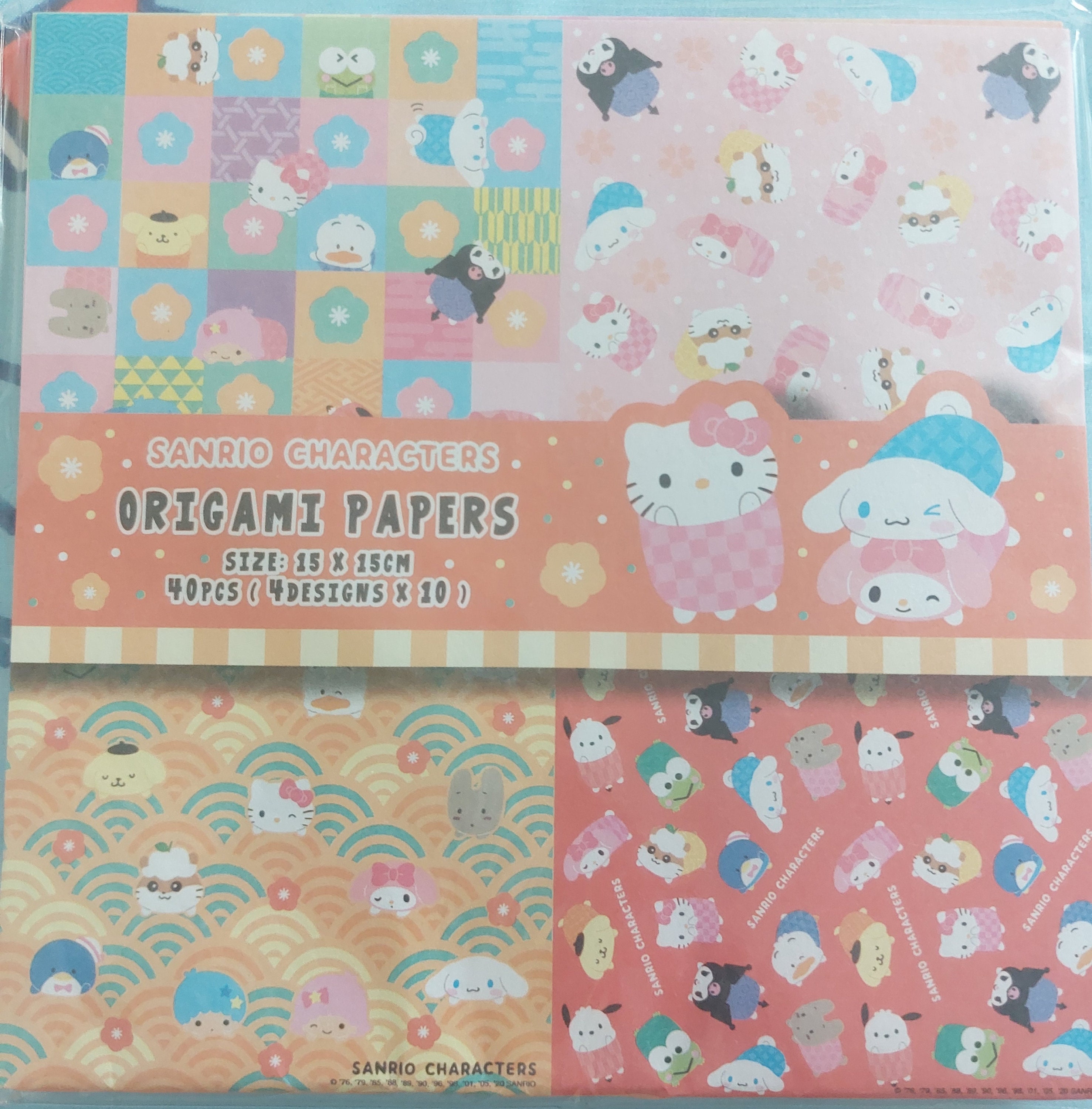 40 Sheets Little Twin Stars Kuromi Melody Hello Kitty 150 X 150mm ...