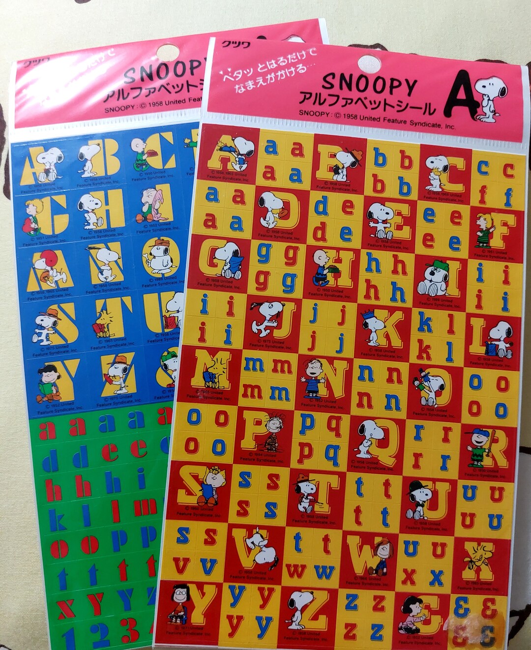 Snoopy & His Friends Alphabet Stickers - Etsy