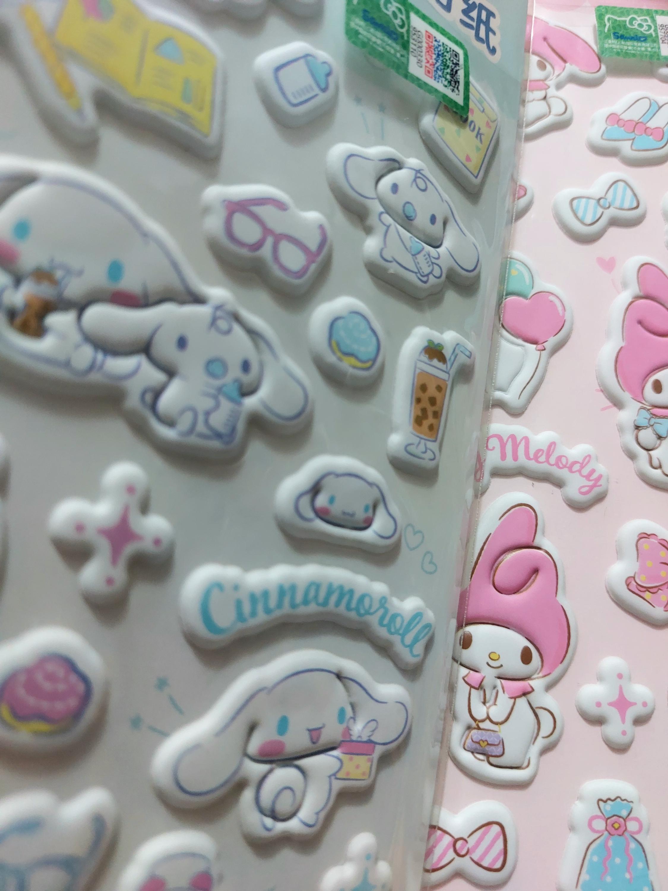 Hello Kitty Cinnamoroll Kuromi Melody DIY Dairy Pad Casting Stickers - Etsy