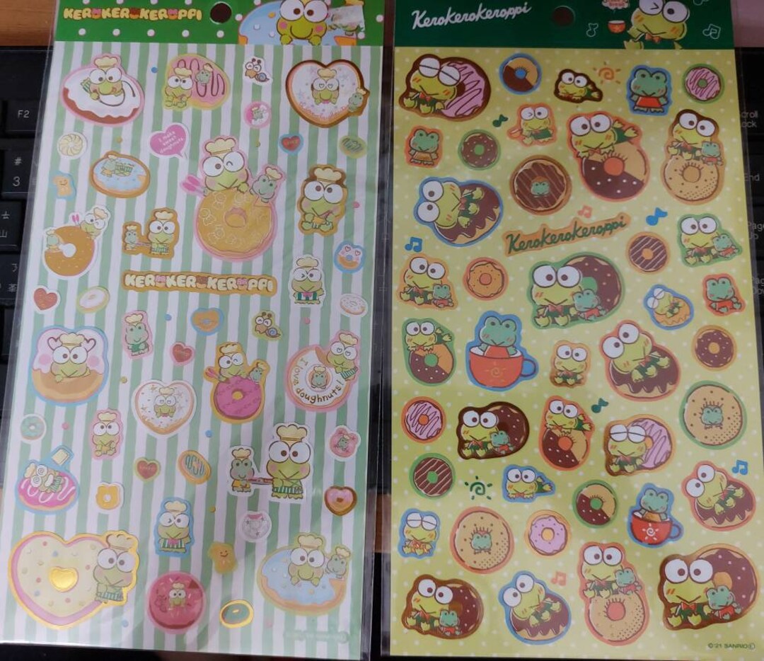 Keroppi Donuts Pattern Gold Stickers - Etsy