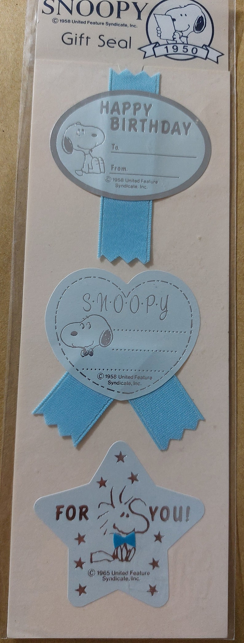 SNOOPY Gift Seal Stickers - Etsy