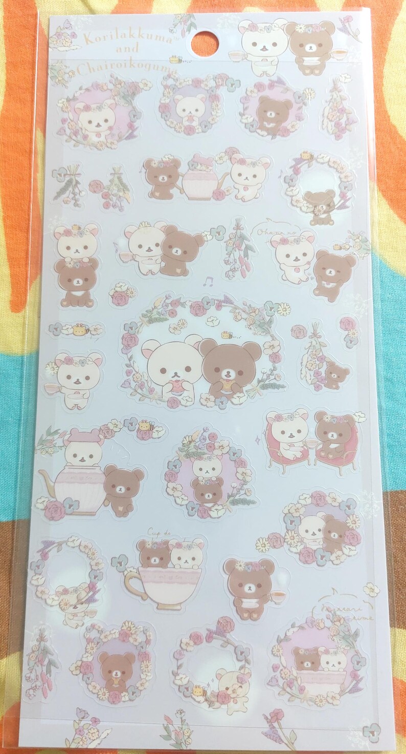 Rilakkuma Sleeping Relaxing Shiny Ocean Pattern Stickers - Etsy