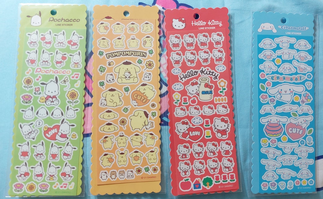 Pochacco Cinnamoroll Hello Kitty Purin Kuromi Stickers - Etsy