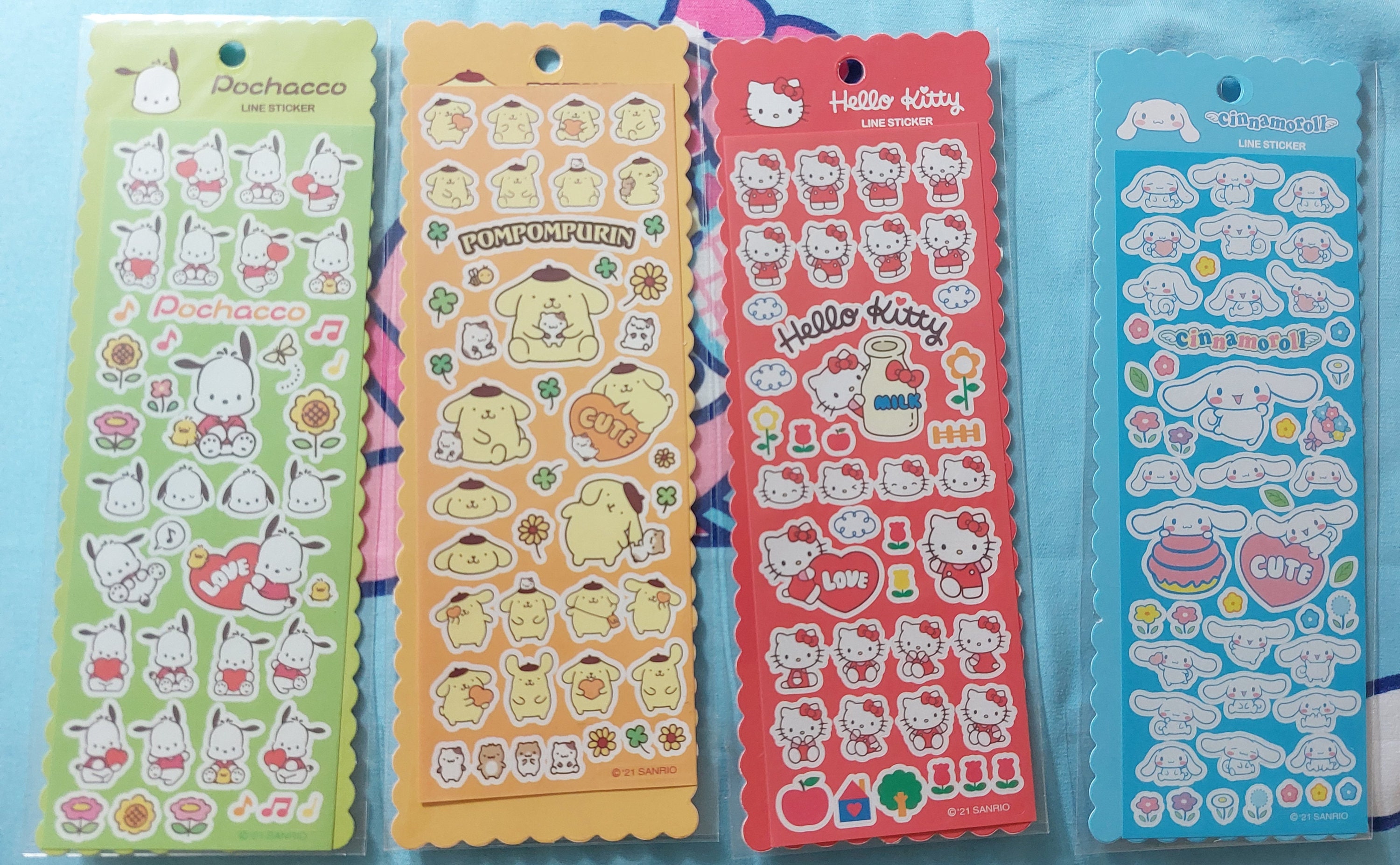 Pochacco Cinnamoroll Hello Kitty Purin Kuromi Stickers - Etsy