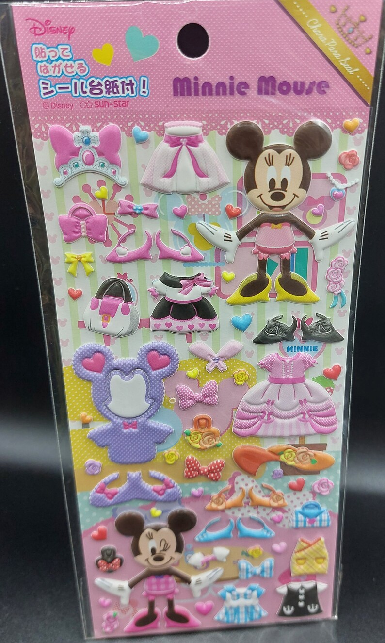 Princess Minnie Changing Doll Dress-up Stickers - Etsy