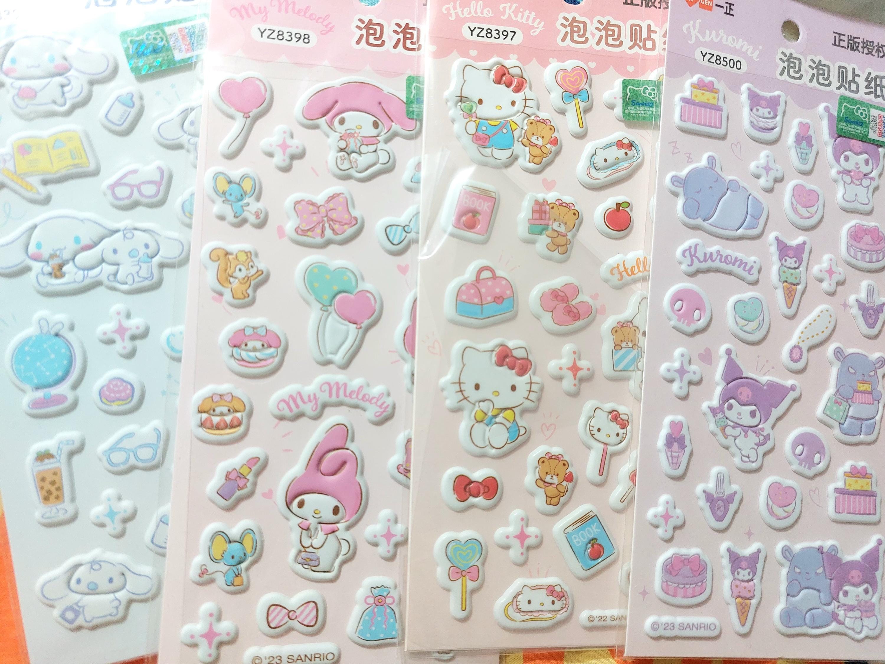 Hello Kitty Cinnamoroll Kuromi Melody DIY Dairy Pad Casting Stickers - Etsy