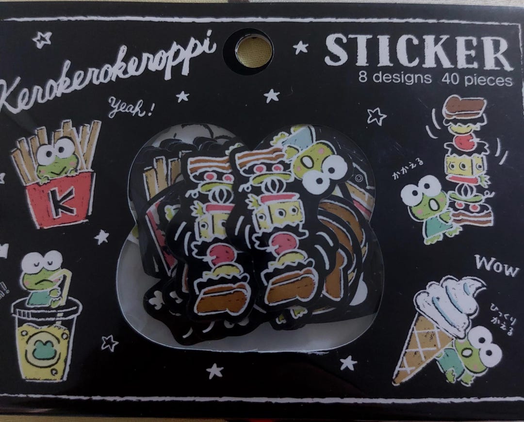 Keroppi Food Ice Cream Burgers Pattern Pocket Stickers - Etsy