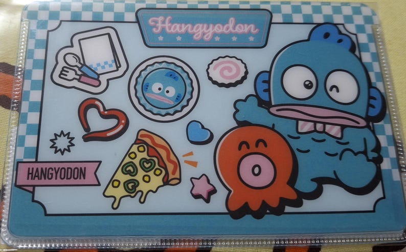 Hangyodon Pizza Drink Pattern Card Holder - Etsy