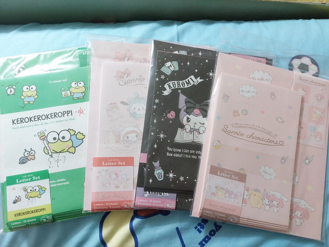 Kuromi Keroppi Hello Kitty Pochacco Purin Melody Paper Letter Set - Etsy UK