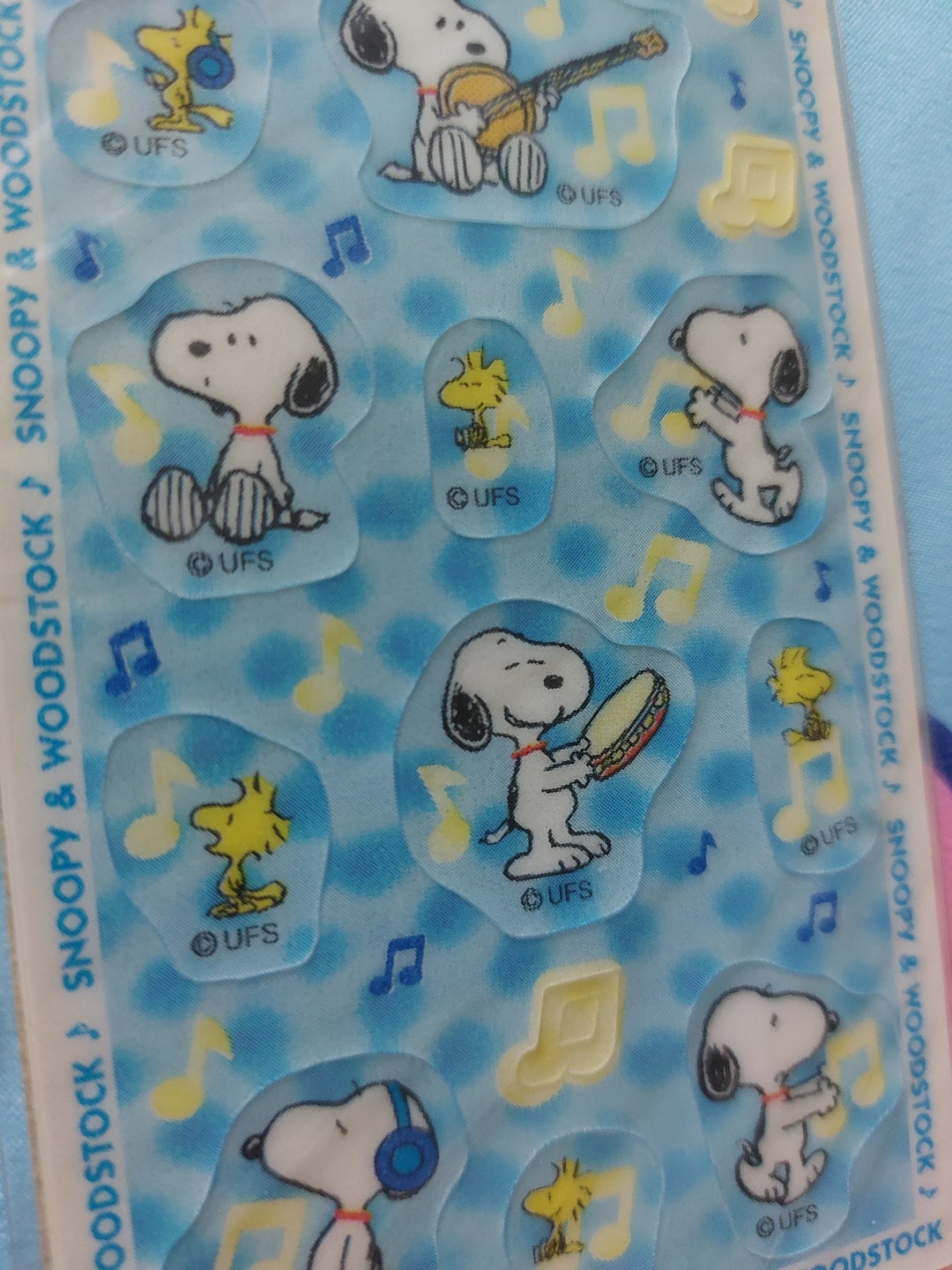 Music Design Snoopy & His Woodstock Decoration Illusion Stickers - Etsy