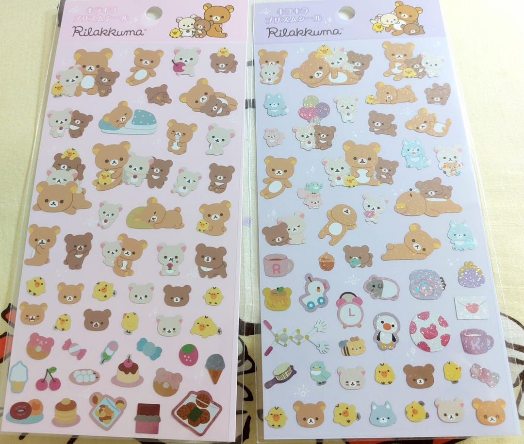 Rilakkuma Sleeping Relaxing Pattern Shiny Stickers - Etsy