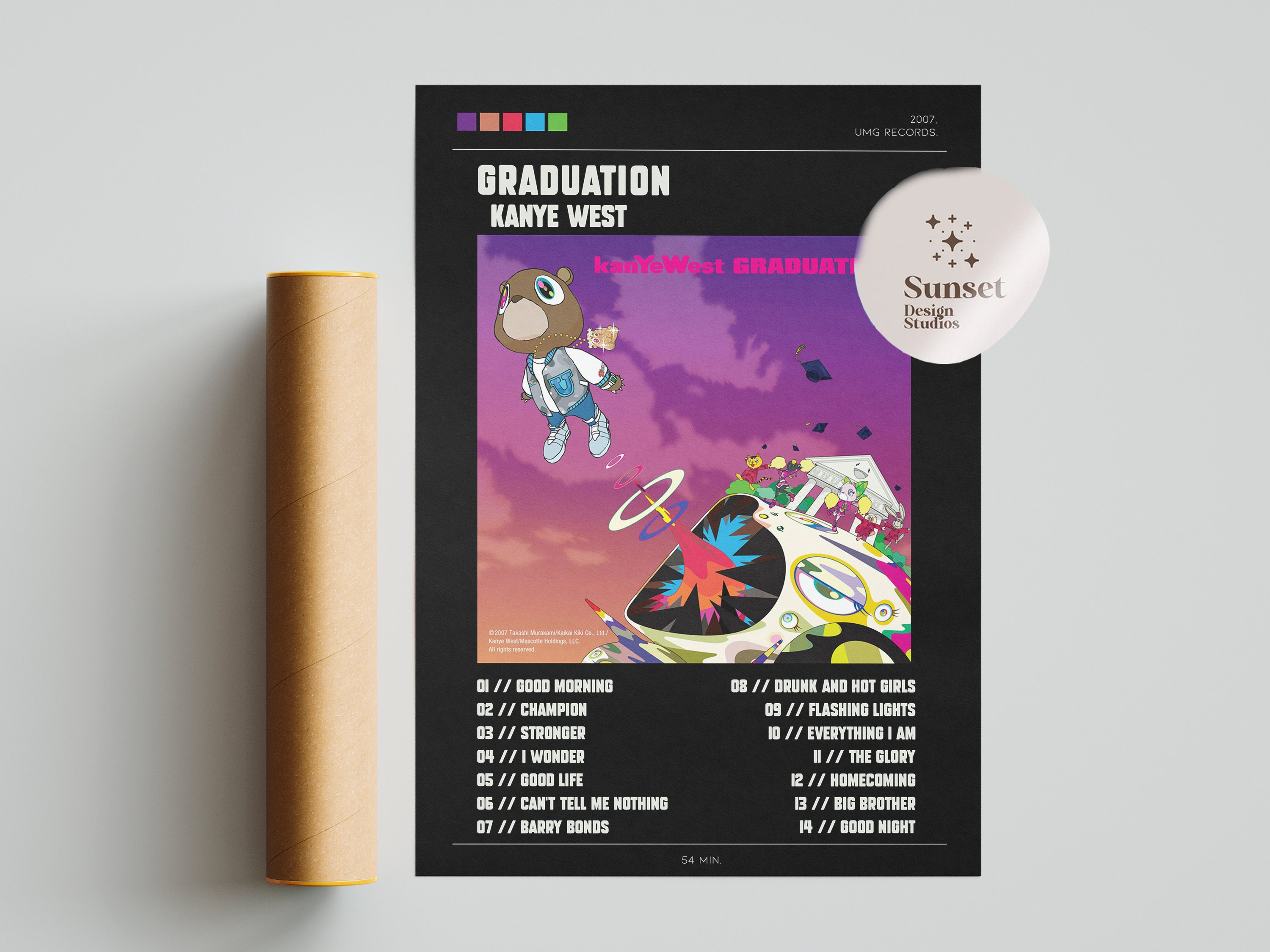 Graduation Kanye West Poster Design // Album Cover Art // Wall Art ...