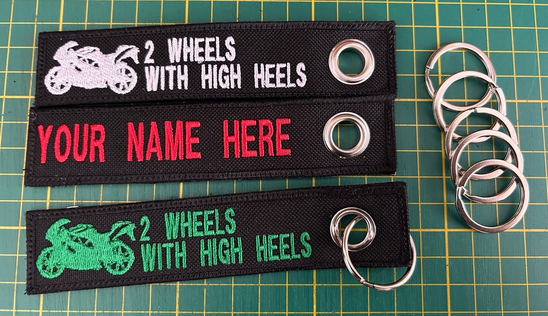 Personalised Bikers Key Rings Custom Tactical Name Biker Keys Number ...