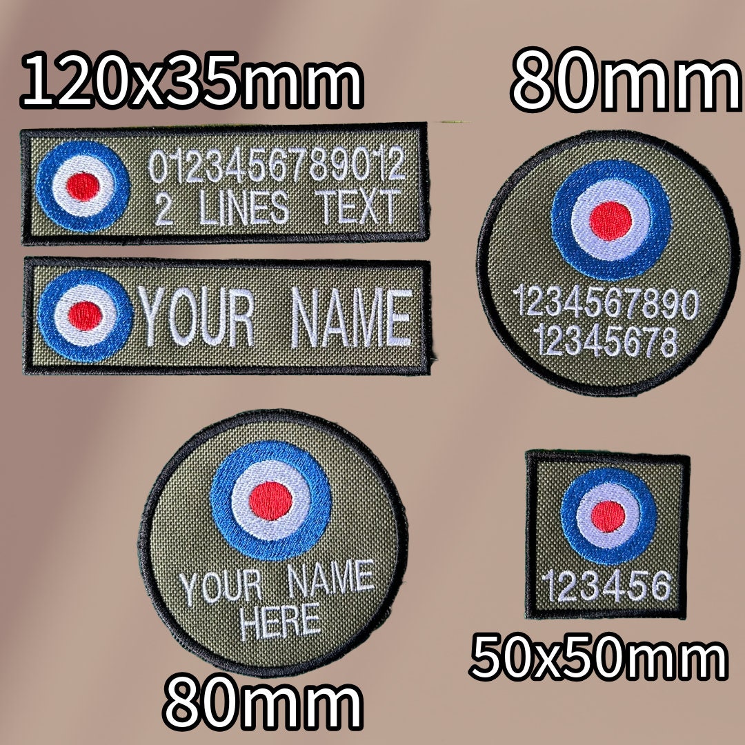 RAF Olive Air Force Name Tape Identifier Badge Patch Embroidered ...