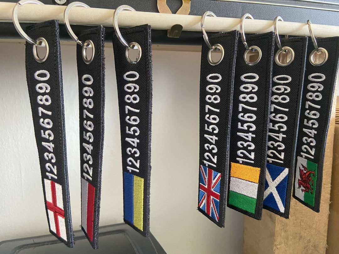 Personalised Key Rings Custom Tactical Name Biker Keys Number Plate Tag ...