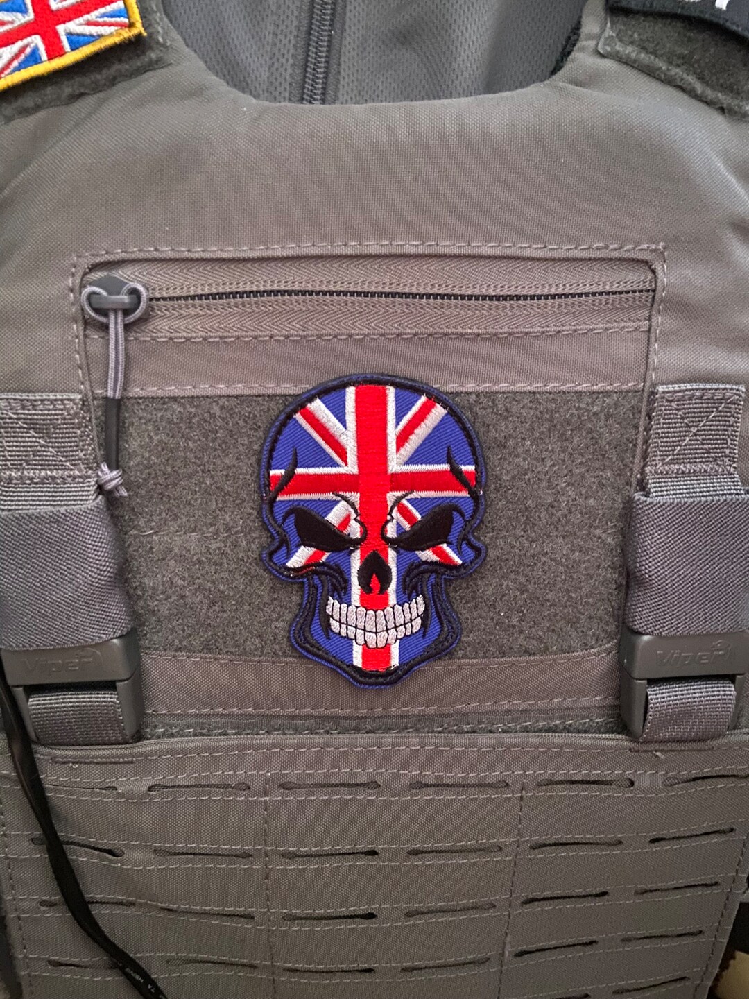GB SKULL With Hook Backing Morale Patch - Etsy