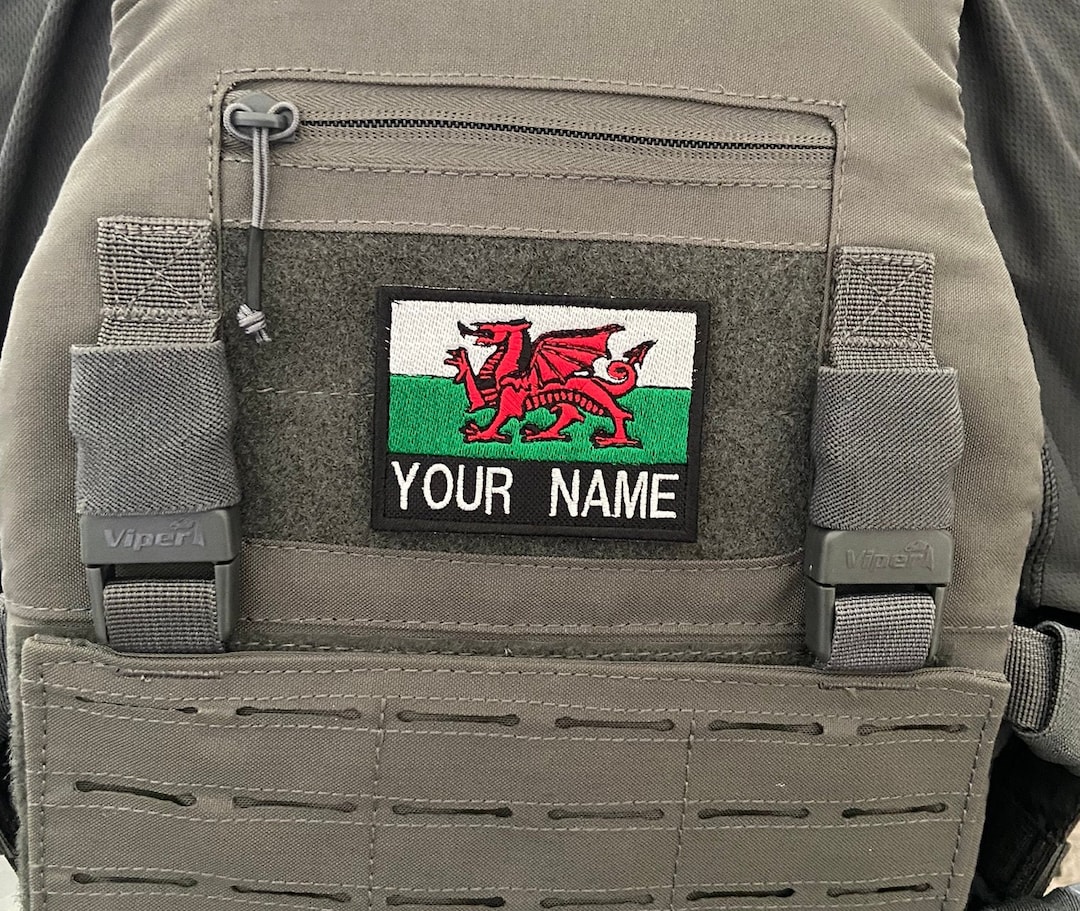 Custom Wales Welsh Name Patch Personalised 80x60mm Hook Backed - Etsy
