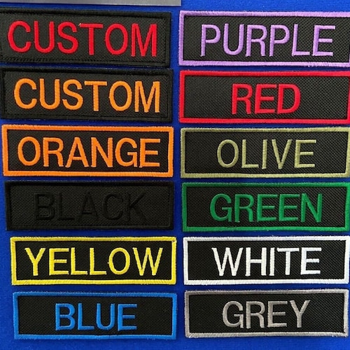 Personalised Name Tape Badge Patch With Official Velcro® - Etsy UK