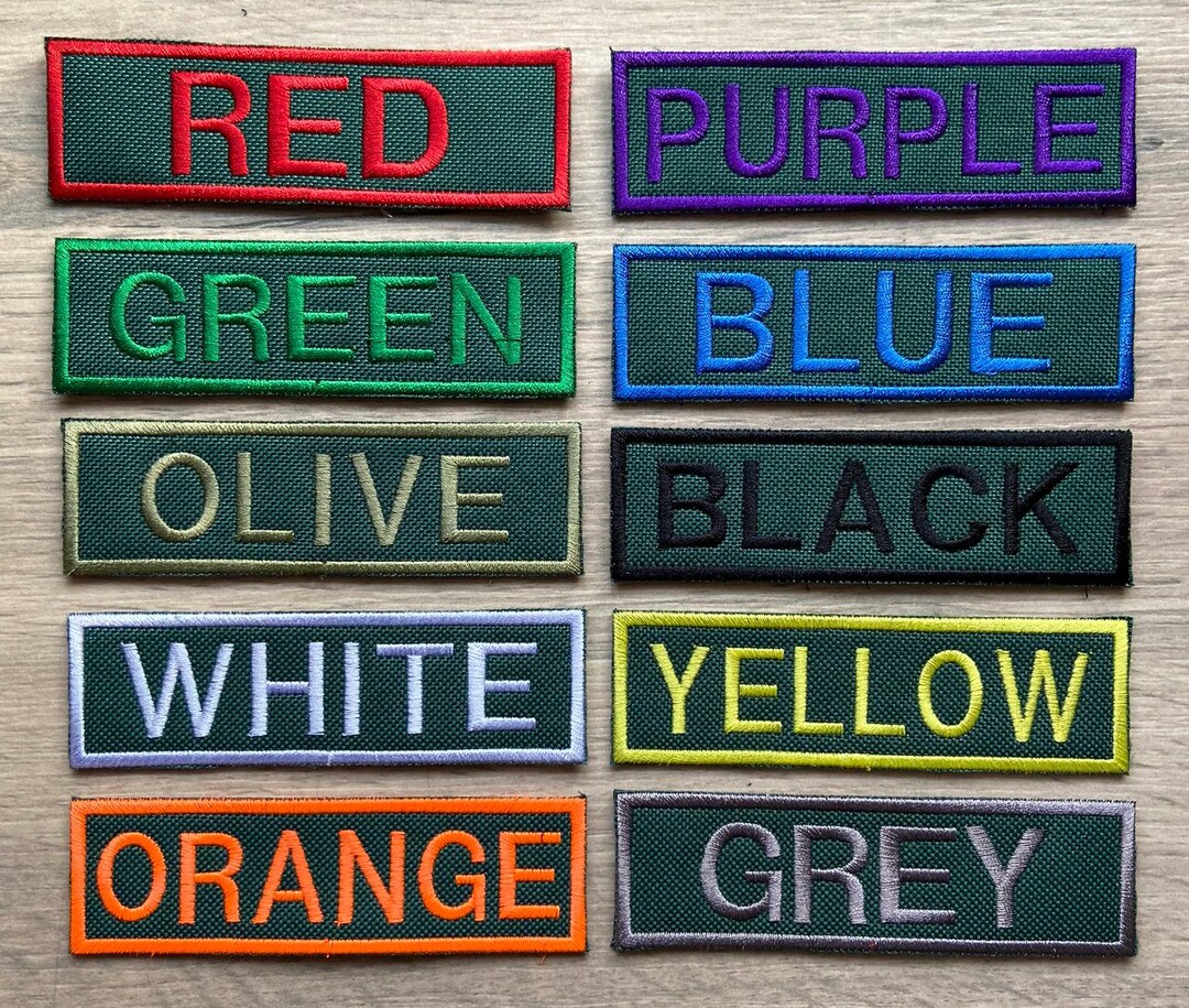 Personalised Bottle Green Name Tape Badge Patch With Official Velcro ...