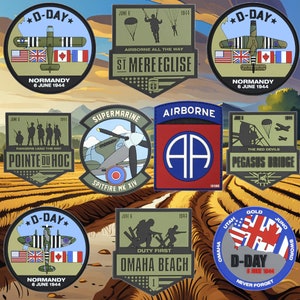 D-day Aviation RAF Army PVC Morale Patches Badges - Etsy