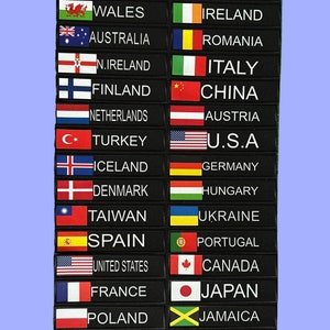 Flag Keyrings International Country Identifier 140x30mm Robust Design ...