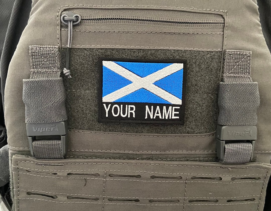 Custom Scotland Name Patch Personalised 80x60mm Hook Backed - Etsy