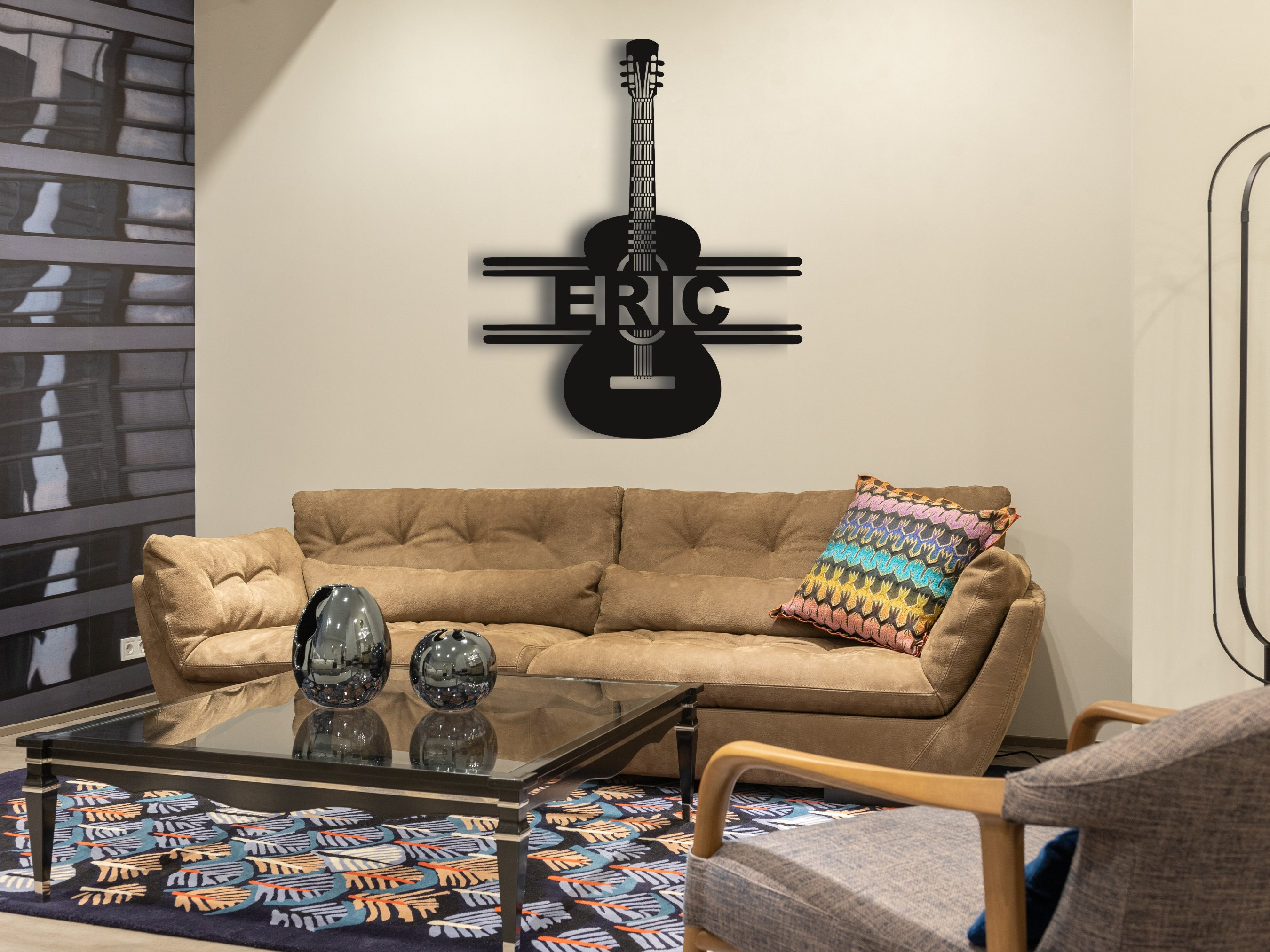 Custom Wall Decor, Custom Guitar Decor, Guitarist Gift, Personalized ...