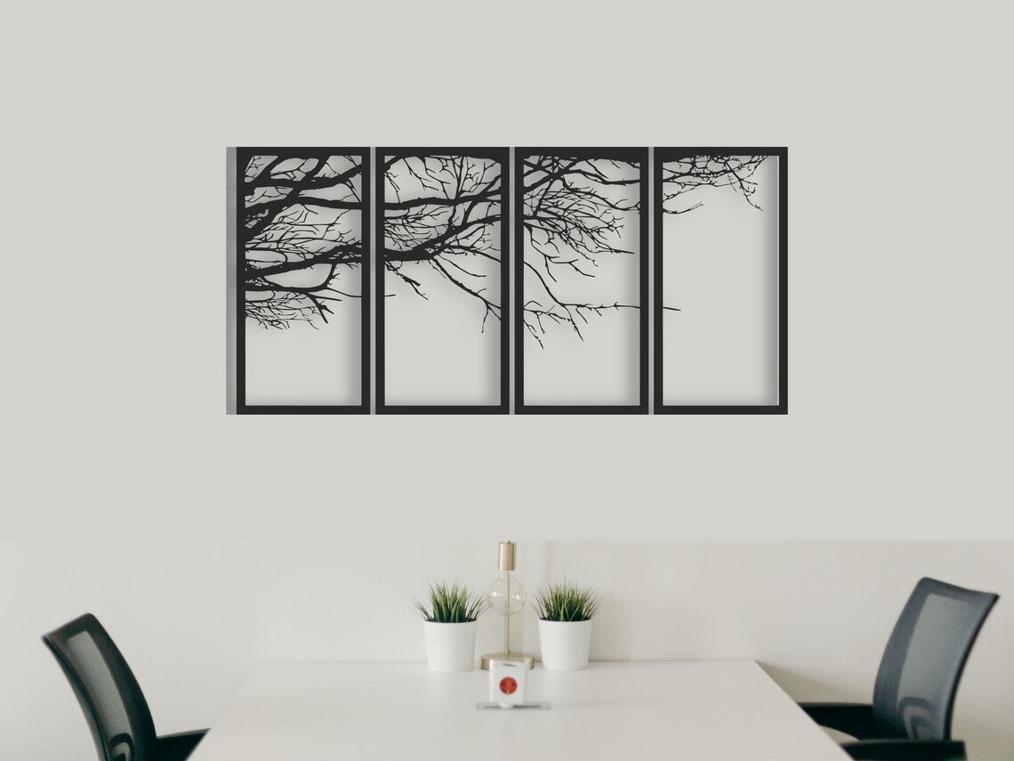 Metal Wall Art Metal Tree Decoration Tree Sign Home Decor - Etsy