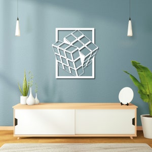 3D Wall Decor,rubic Metal Wall Decor, Mind Cube Wall Art, 3D Wall Art ...