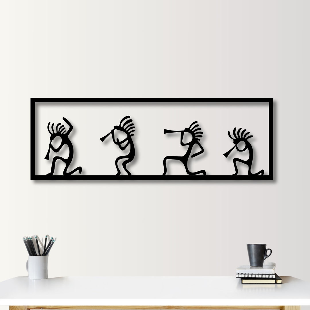 Handcrafted Aztec Large Metal Decor, Modern Aztec Wall Hanging ...