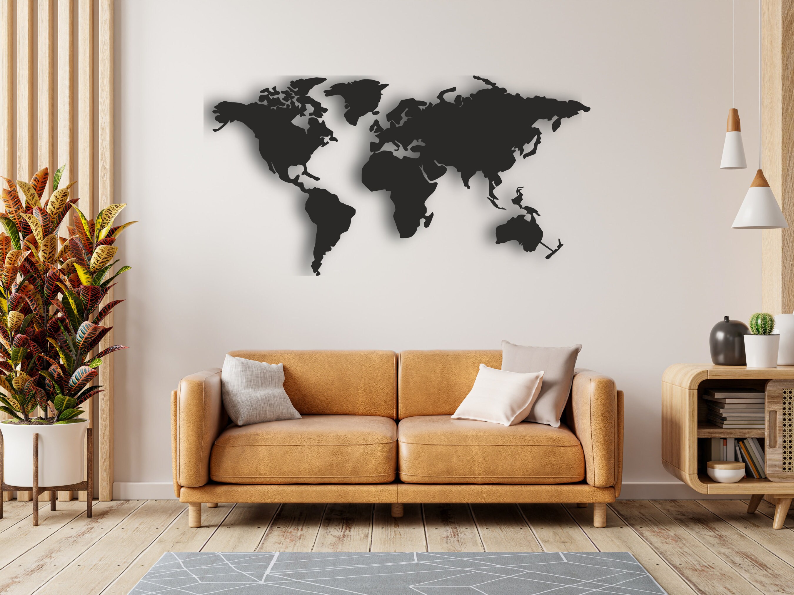Metal World Map Wall Art Metal World Map Decor Housewarming - Etsy