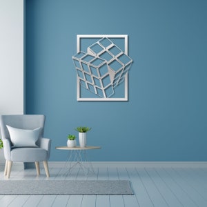 3D Wall Decor,rubic Metal Wall Decor, Mind Cube Wall Art, 3D Wall Art ...