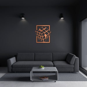 3D Wall Decor,rubic Metal Wall Decor, Mind Cube Wall Art, 3D Wall Art ...