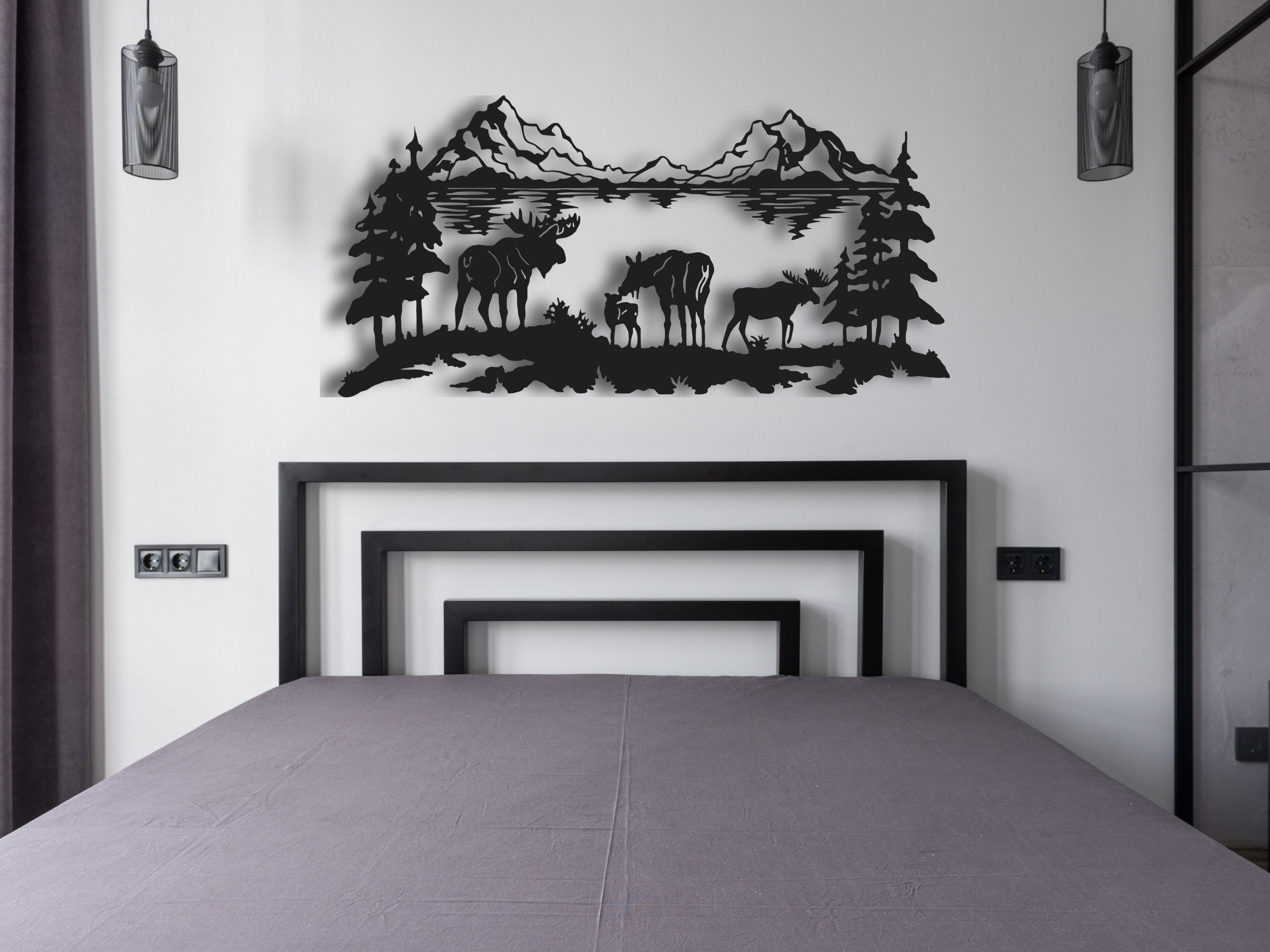 Moose Metal Wall Decor, Life of Mooses, Moose and Mountain Decor, Metal ...