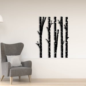 Trees of Forrest Metal Wall Art, Metal Trunk Ensemble, Metallic Trunk ...