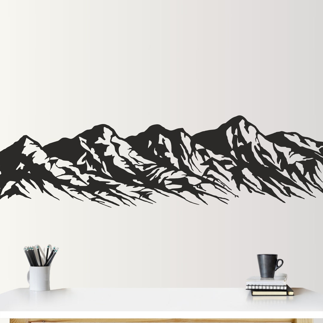 Metal Mountain Art, Mountain Metal Wall Art Decor, Housewarming Gift ...
