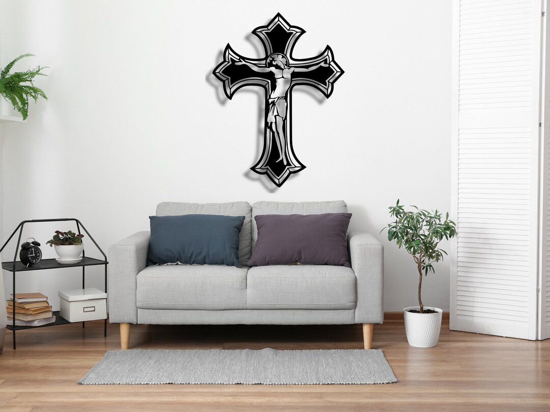 Metal Cross Wall Art, Rustic Metal Cross, Handcrafted and Unique Wall ...