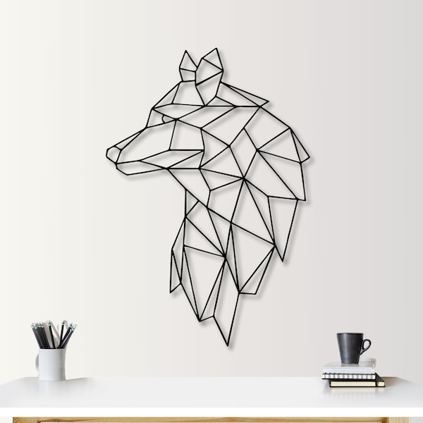 Geometric Wolf - Etsy