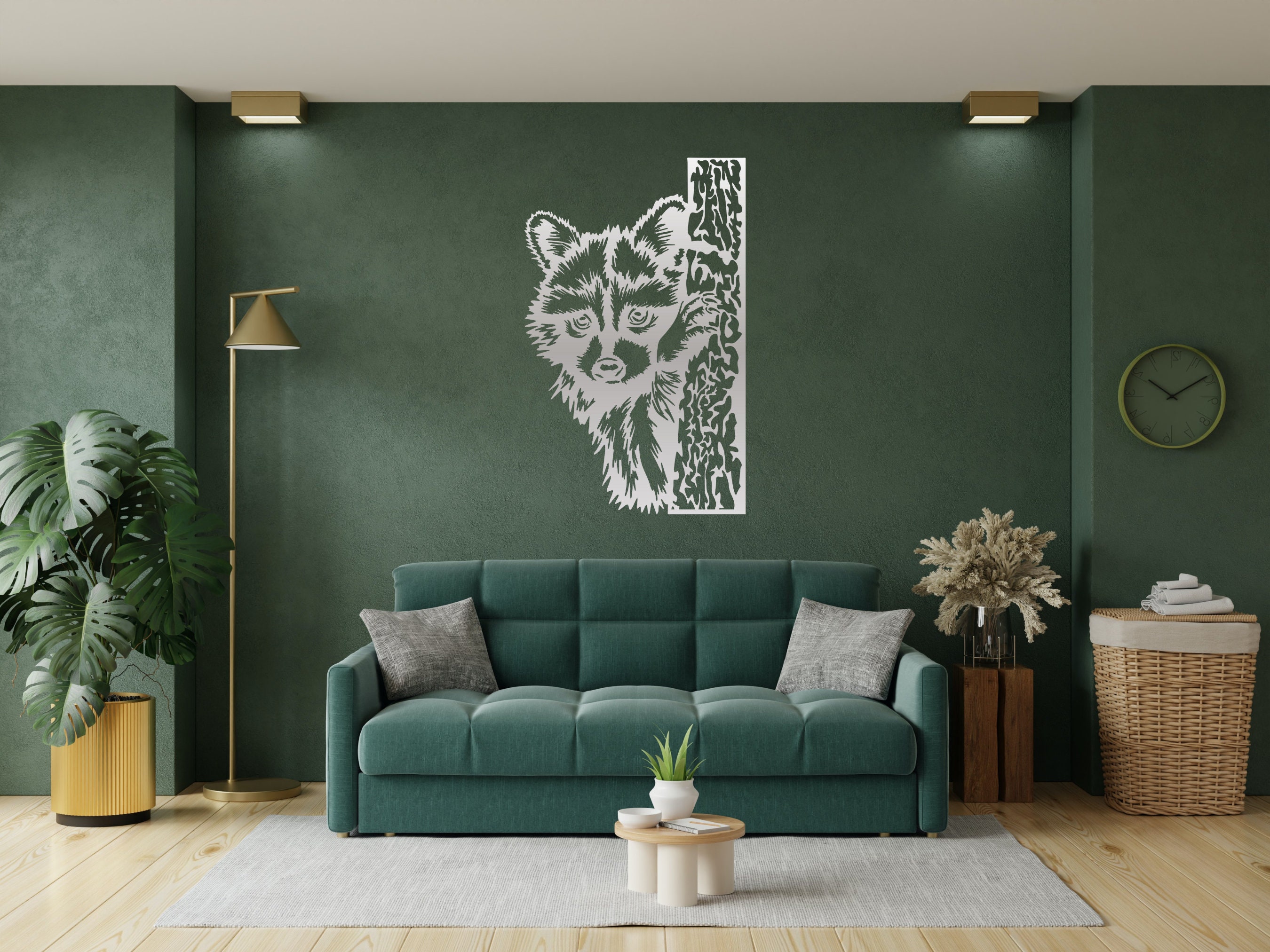 Raccoon Metal Wall Art Raccoon Wall Decor Bedroom - Etsy