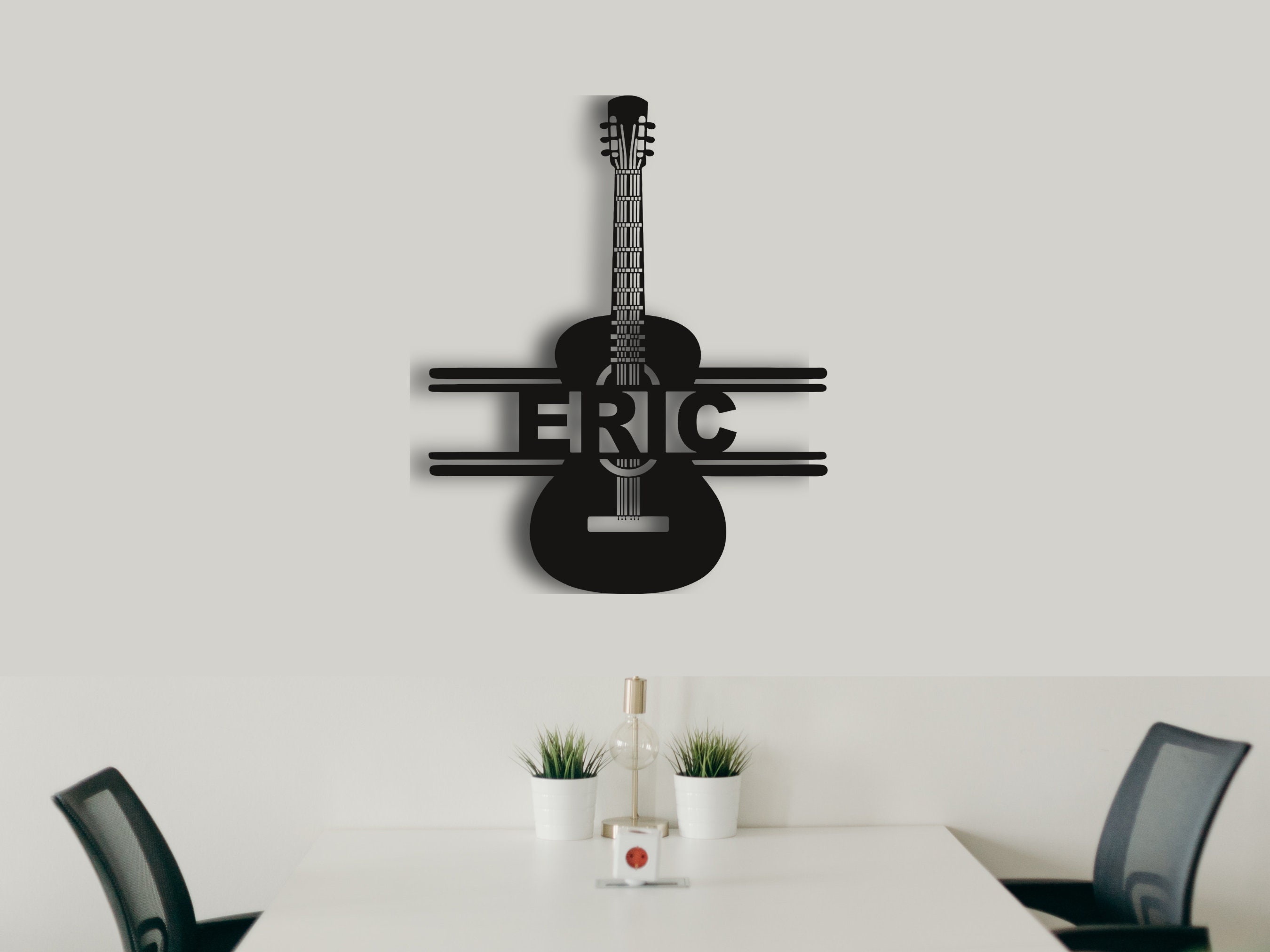 Custom Wall Decor, Custom Guitar Decor, Guitarist Gift, Personalized ...